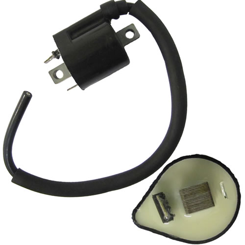 6v/12v Ignition Coil Single Output + 2 Terminals (55mm) - Motorcycle ...