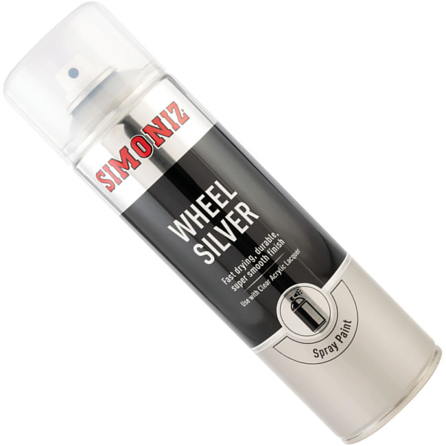 Simoniz Acrylic Silver Wheel Aerosol Paint 500ml - Motorcycle Products Ltd.